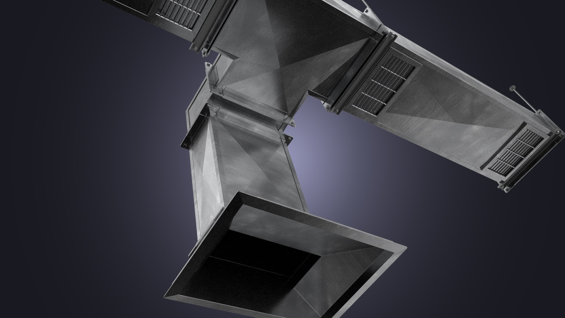 Square Air Ducts 3d Model