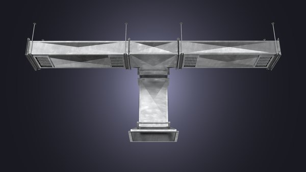 square air ducts 3d model