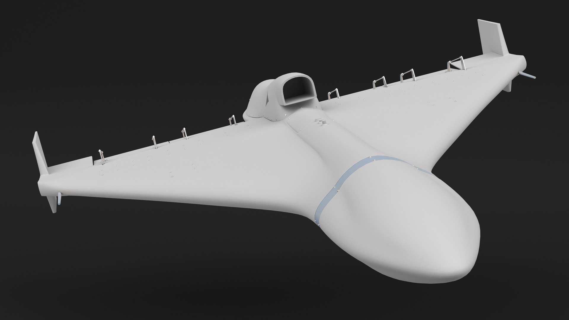 3D Grey Kamikaze Drone Rigged Model - TurboSquid 2249991