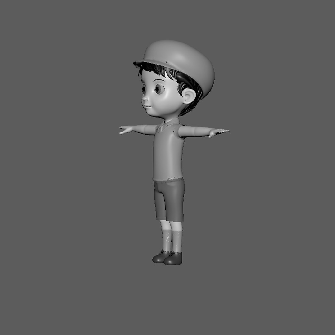 Cartoon Boy - Base Mesh 3D Model - TurboSquid 2181913