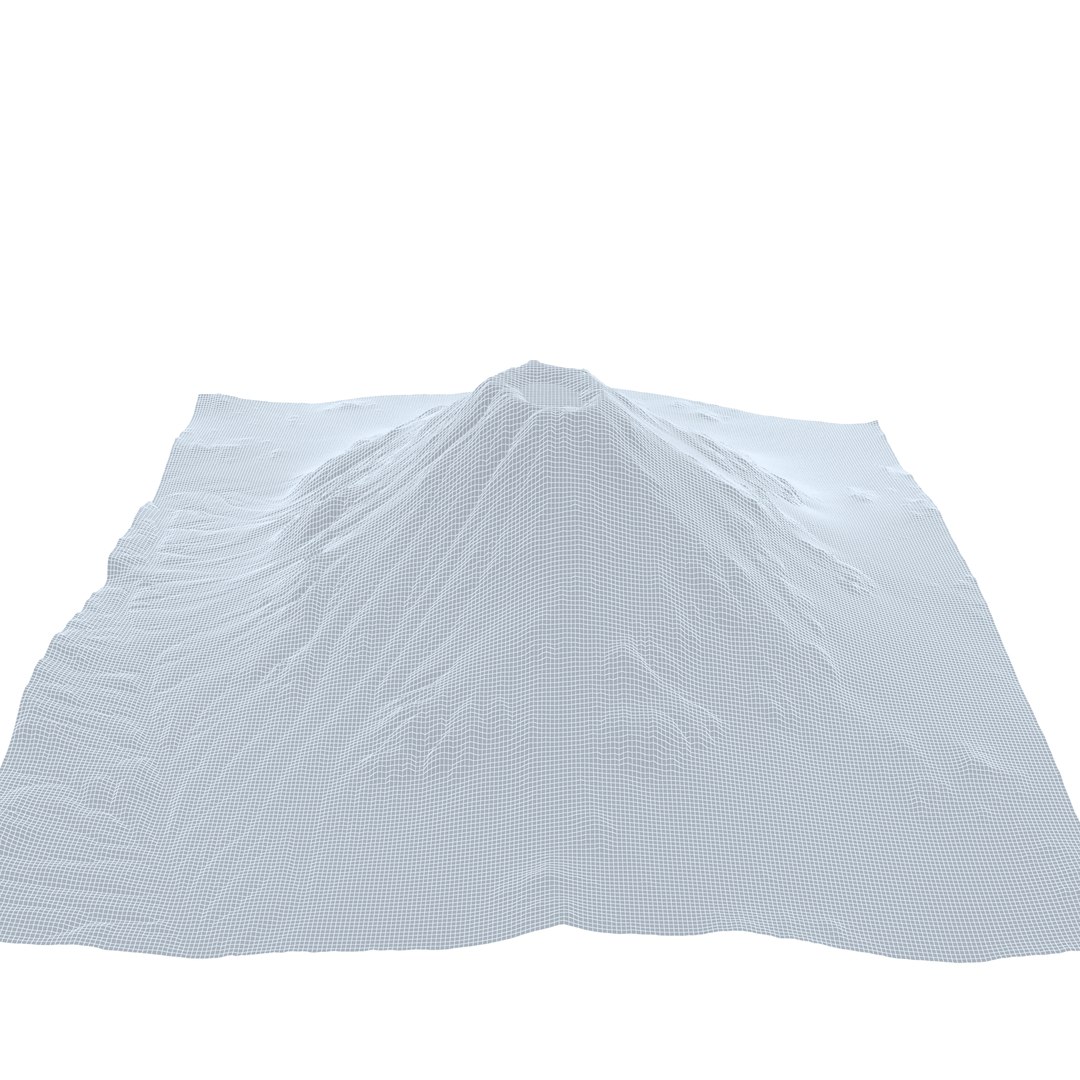 3d Dormant Volcano Model