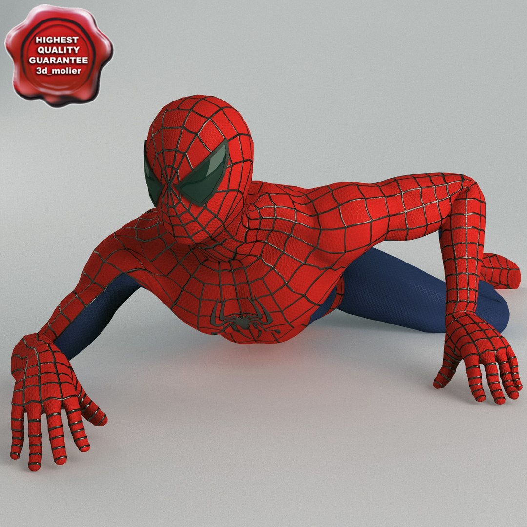 3d Obj Spiderman Modelled