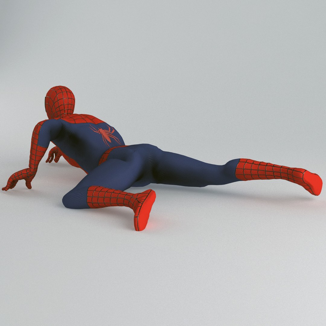 3d Obj Spiderman Modelled