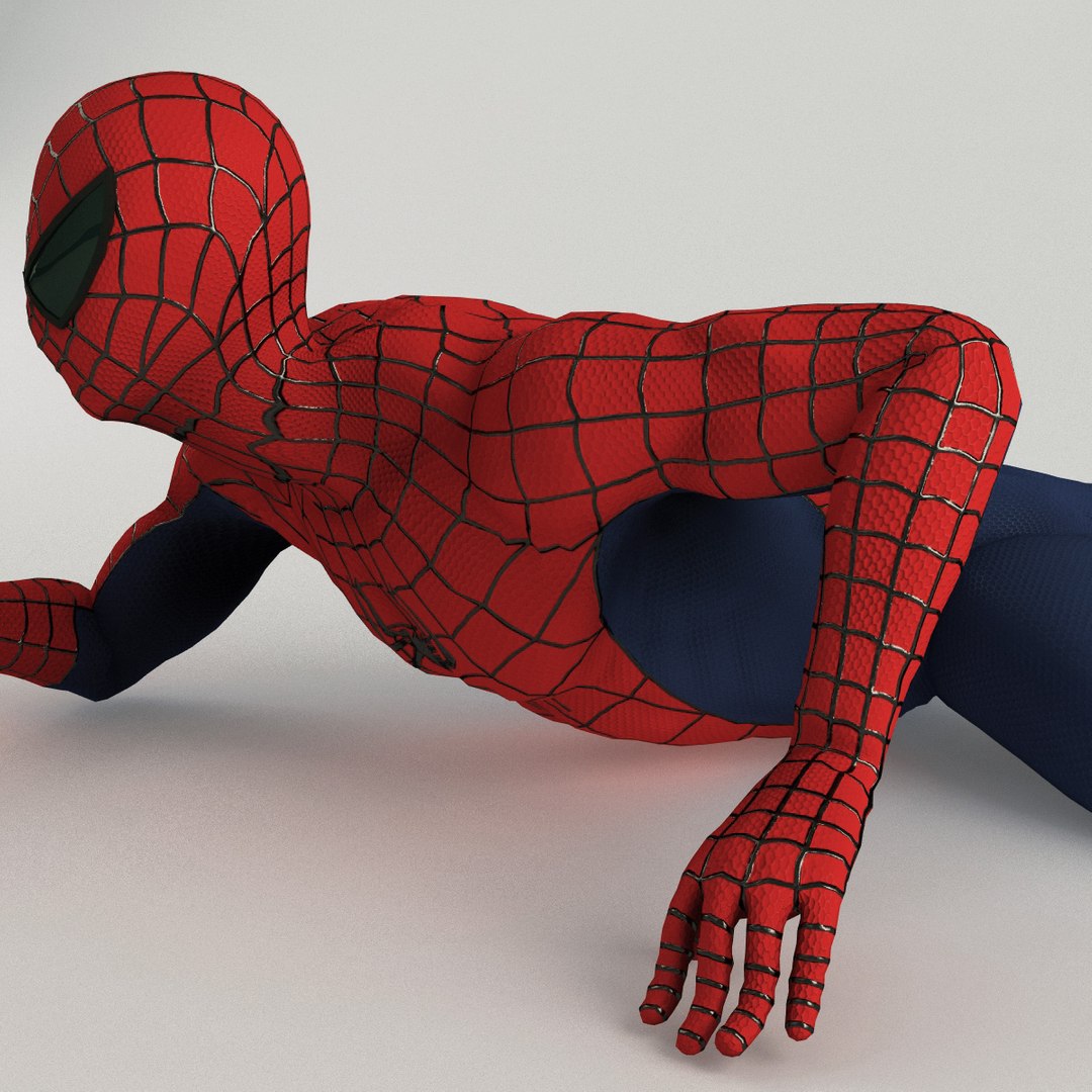3d Obj Spiderman Modelled
