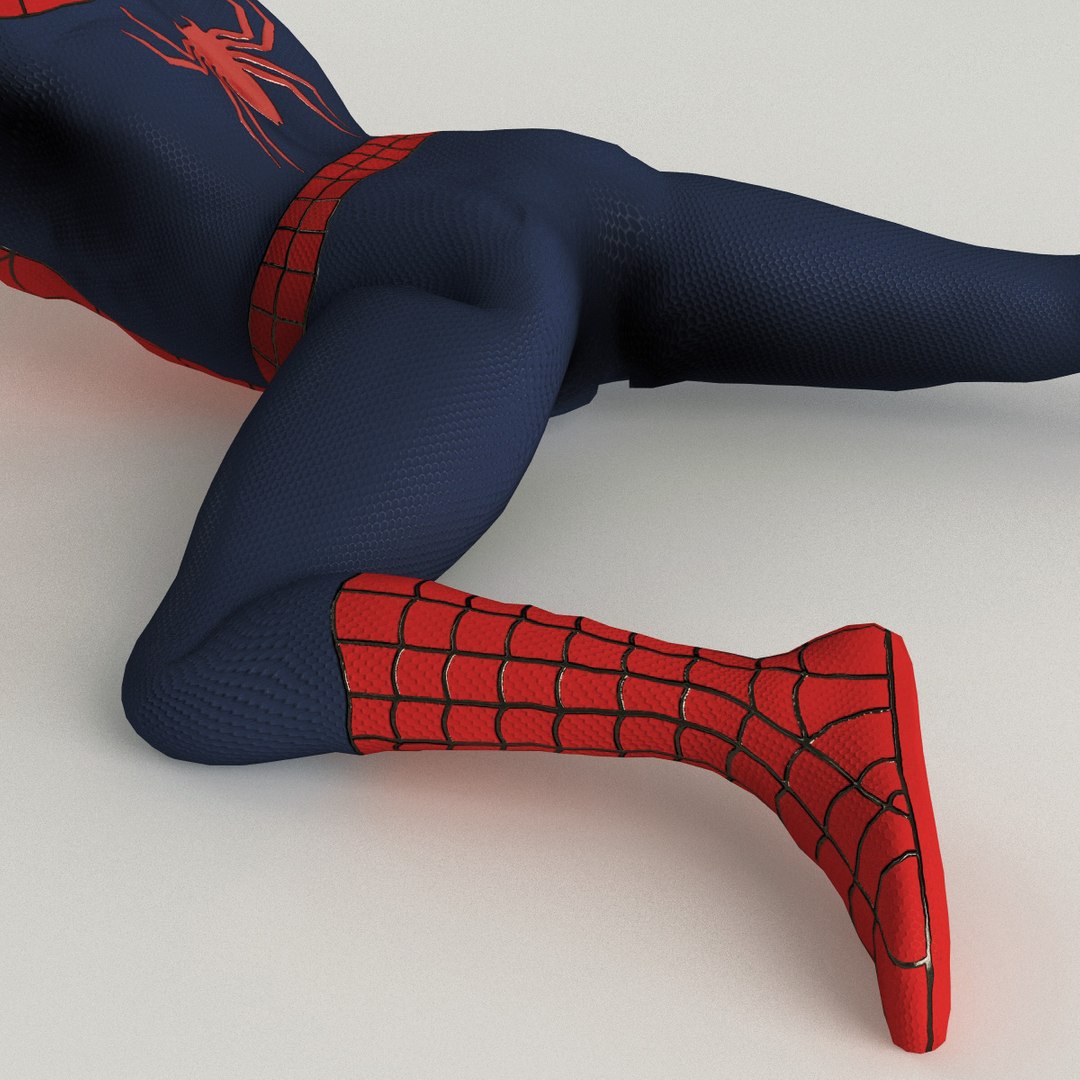 3d Obj Spiderman Modelled