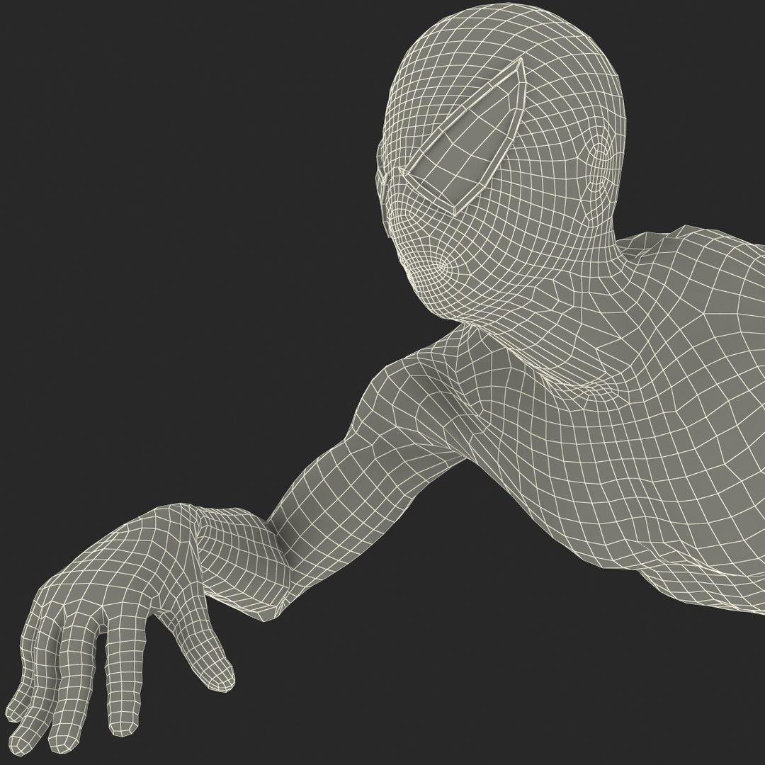 3d Obj Spiderman Modelled