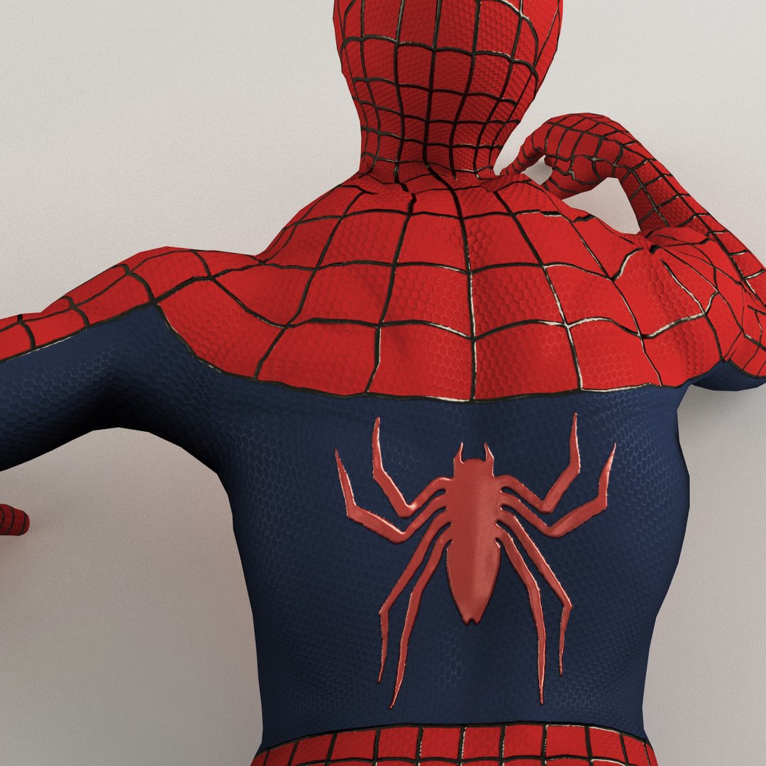 3d Obj Spiderman Modelled