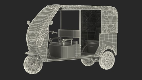 Electric passenger tricycle rickshaw 3D model - TurboSquid 1587691