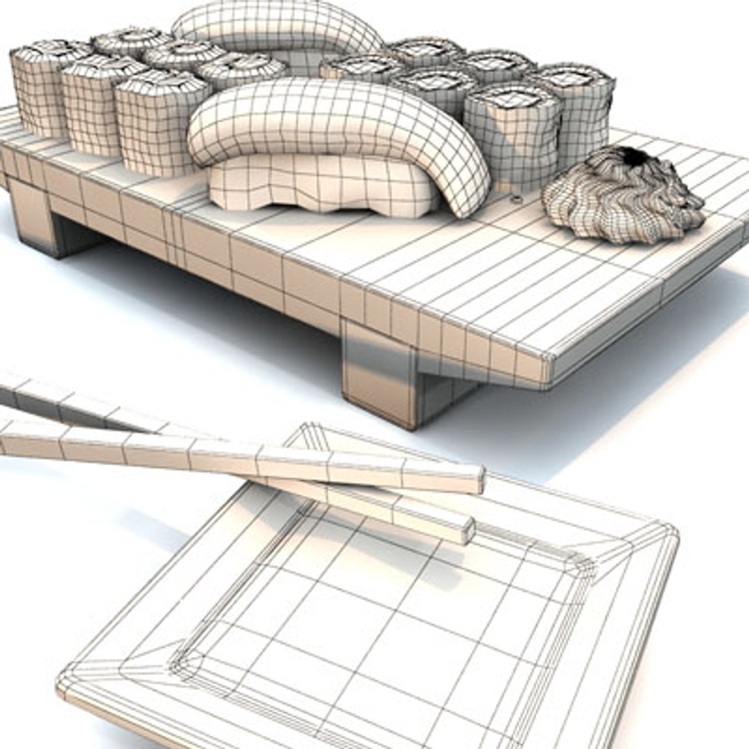 Sushi Set 3d Model