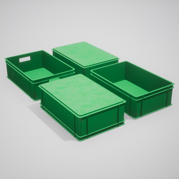 3D plastic stacking box green - TurboSquid 1300581