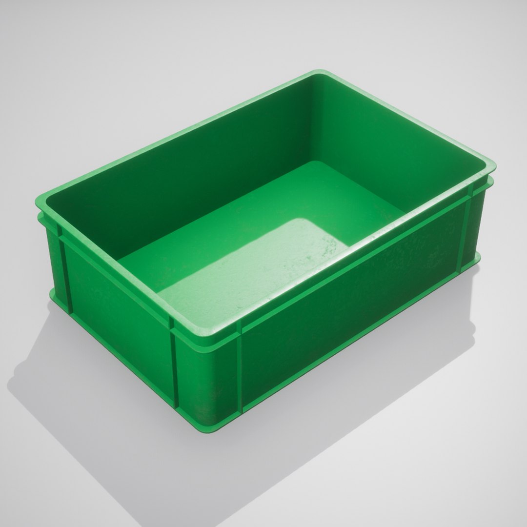 3D Plastic Stacking Box Green - TurboSquid 1300581