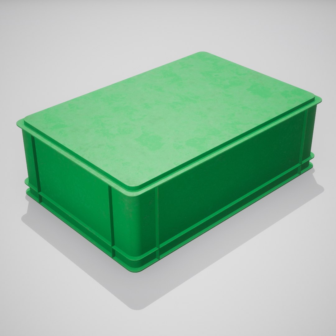 3D Plastic Stacking Box Green - TurboSquid 1300581