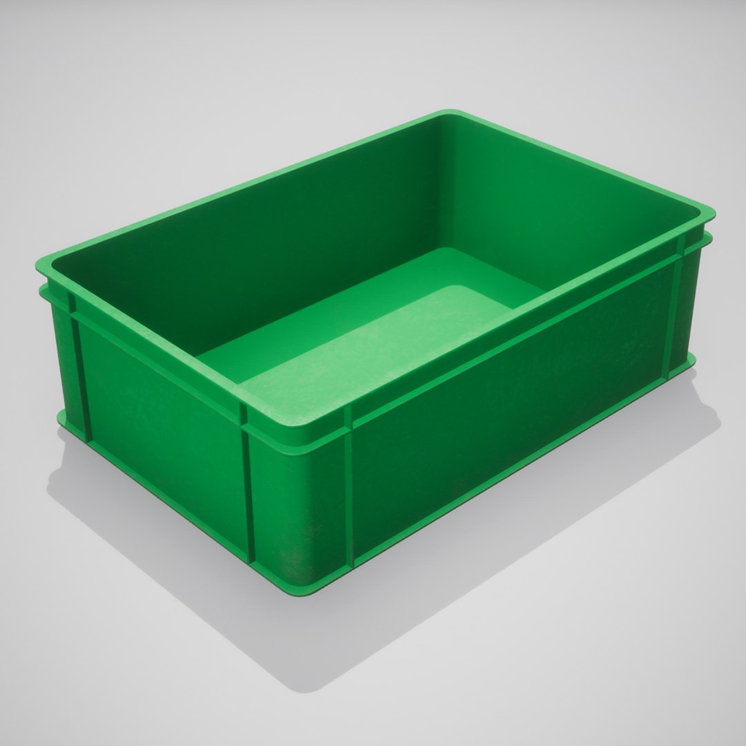 3D Plastic Stacking Box Green - TurboSquid 1300581