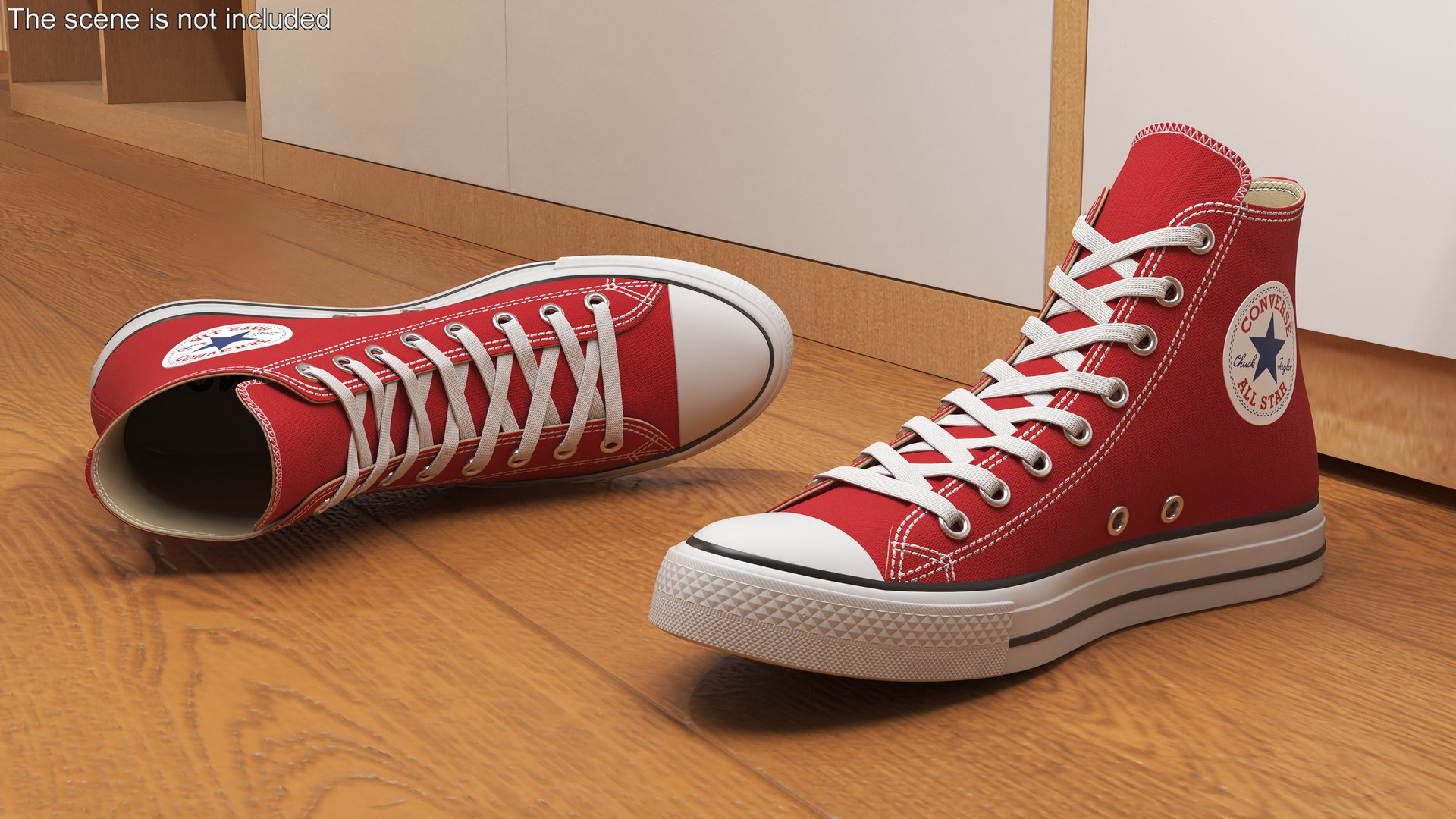 Red Converse All Stars Sneakers 3D - TurboSquid 2382871