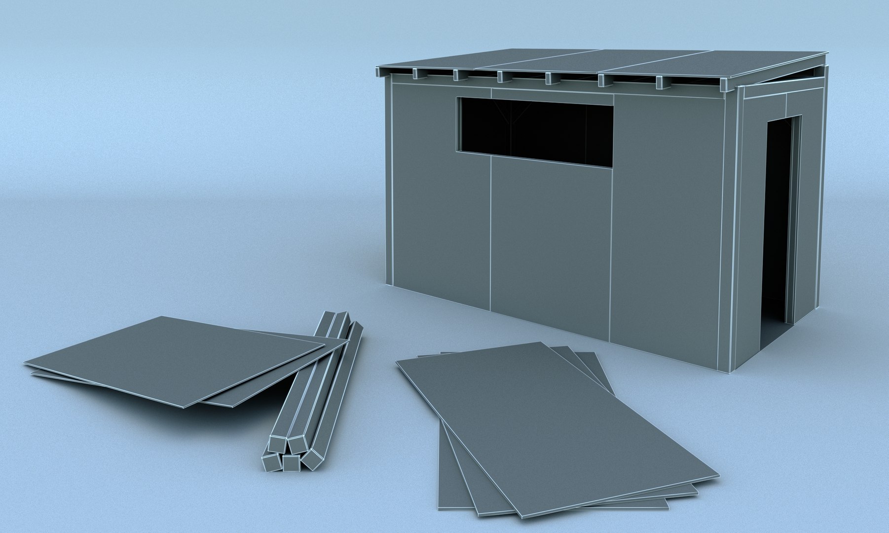 Wooden Shack Realistic Design 3D - TurboSquid 1752866