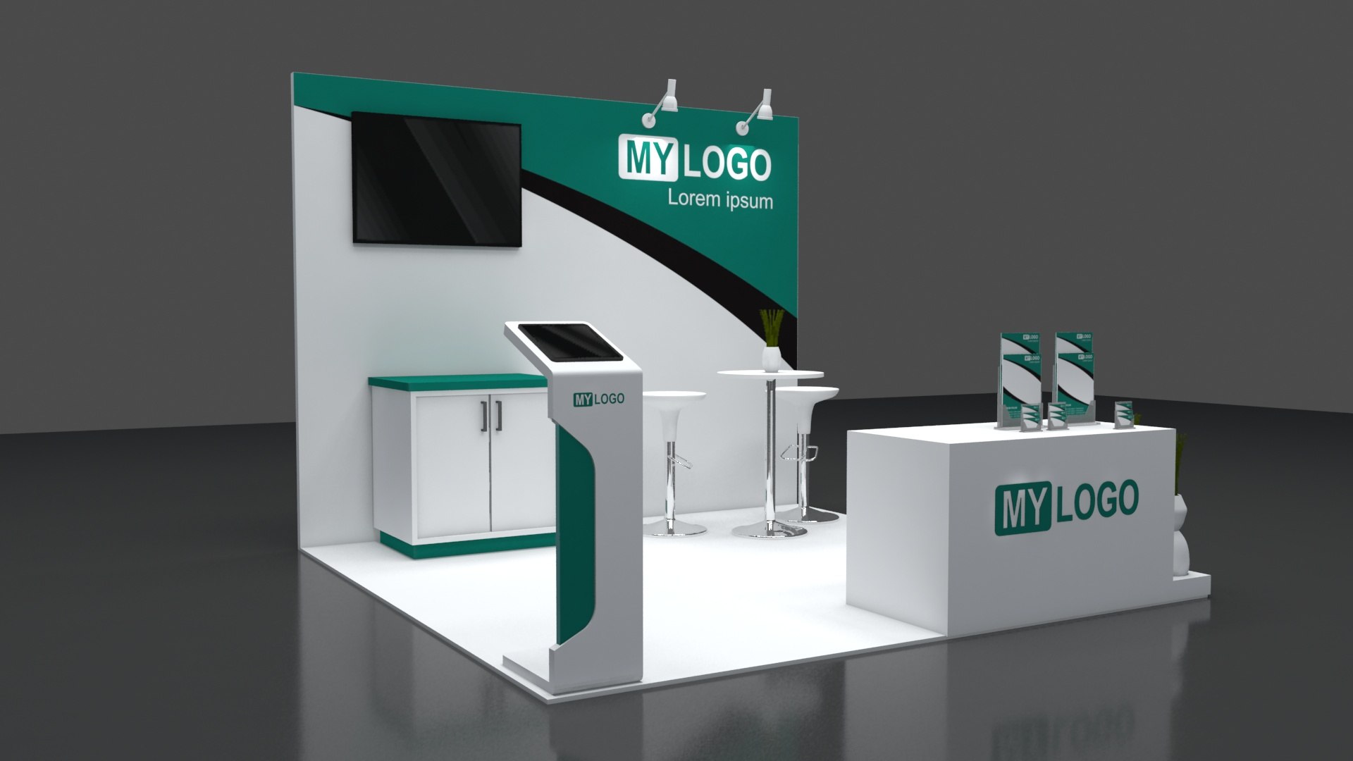 Booth 3mx3m 3D Model - TurboSquid 2009821