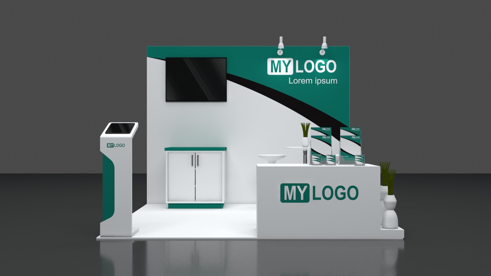 Booth 3mx3m 3D Model - TurboSquid 2009821