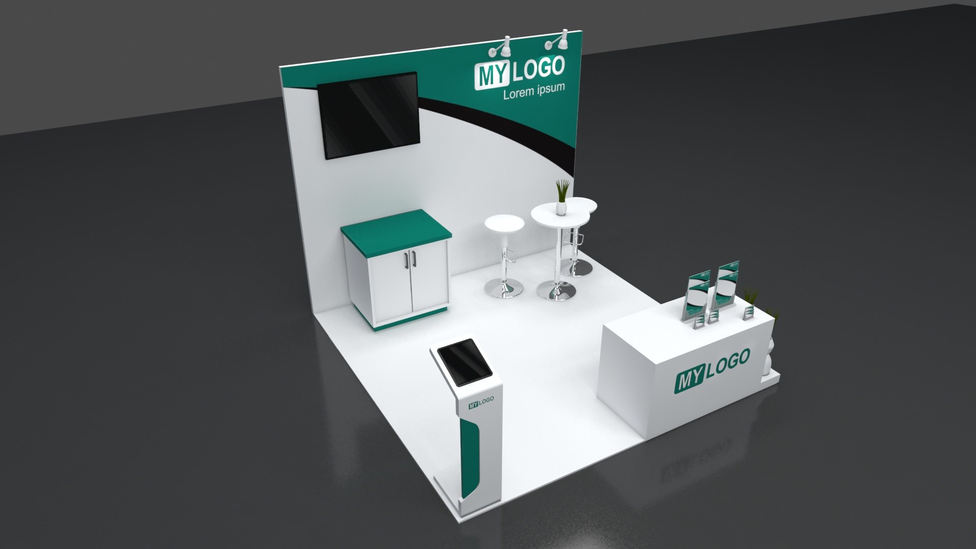 Booth 3mx3m 3D Model - TurboSquid 2009821