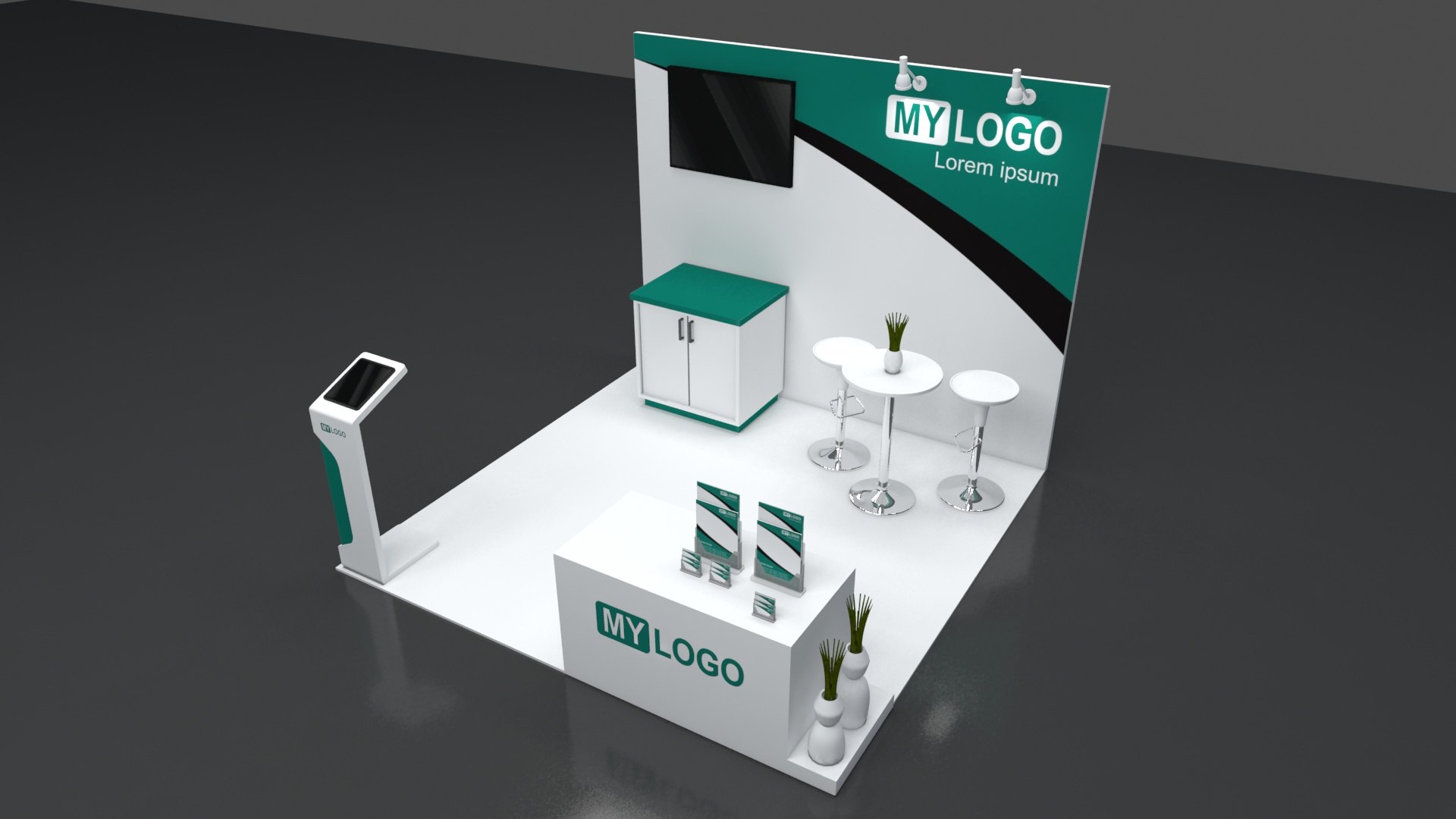 Booth 3mx3m 3D Model - TurboSquid 2009821