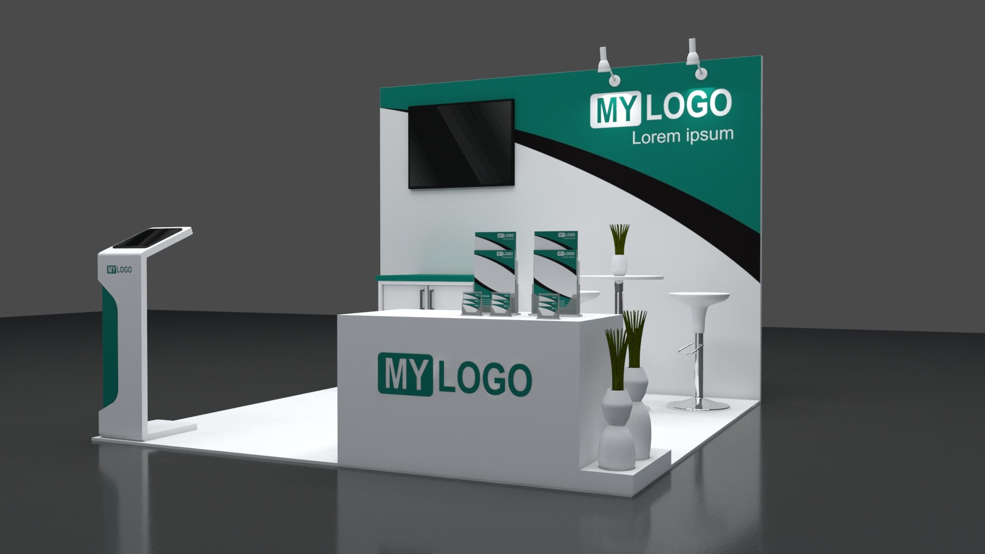 Booth 3mx3m 3D Model - TurboSquid 2009821