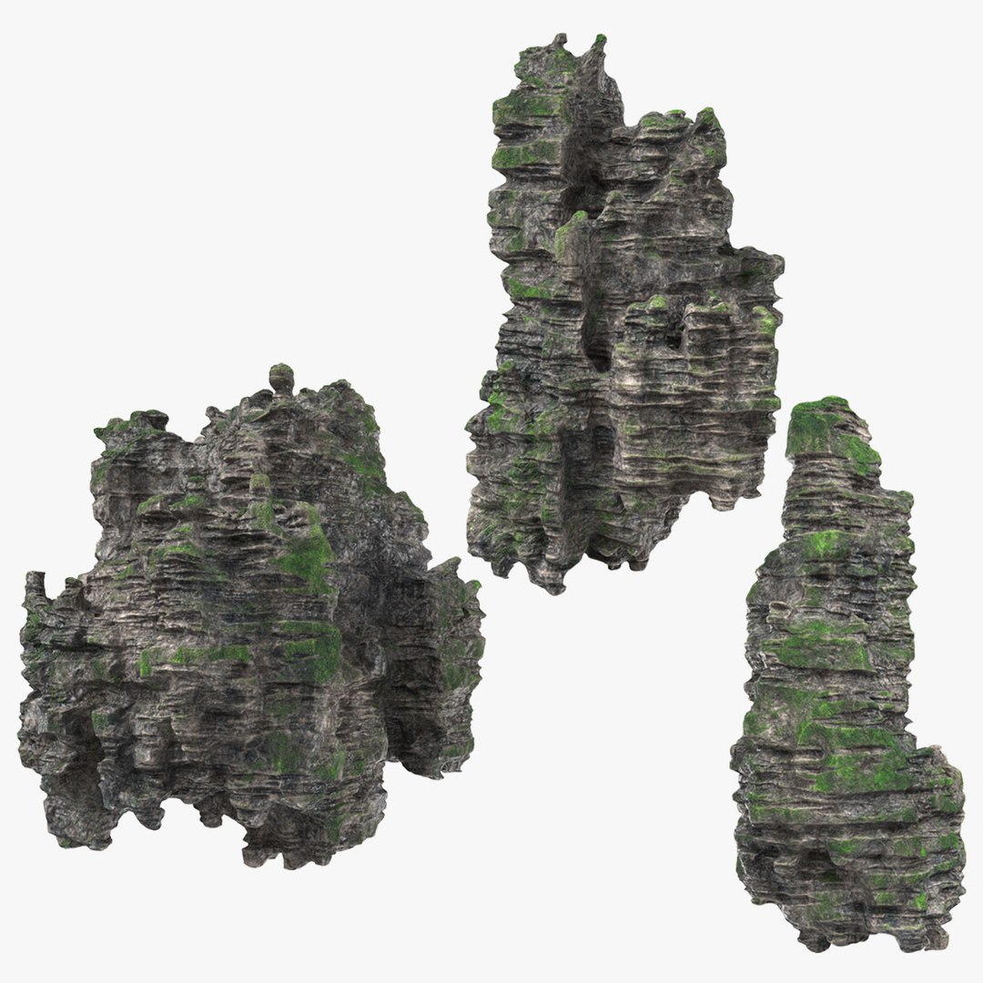 Rock Cliff Shape Collection 3D - TurboSquid 2184558