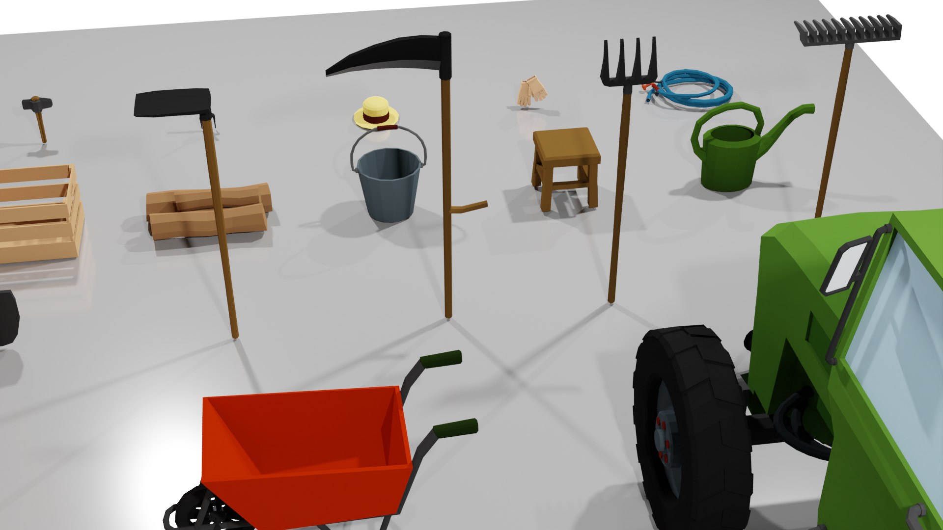 3D Low Poly Farm Assets - TurboSquid 2032876