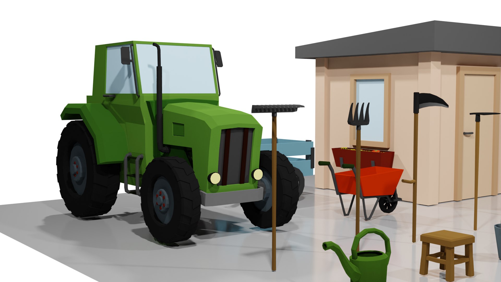 3D Low Poly Farm Assets - TurboSquid 2032876