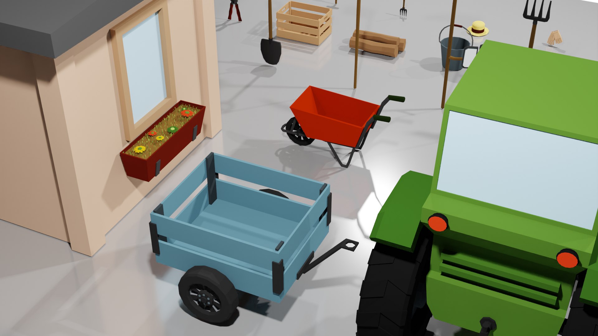 3D Low Poly Farm Assets - TurboSquid 2032876