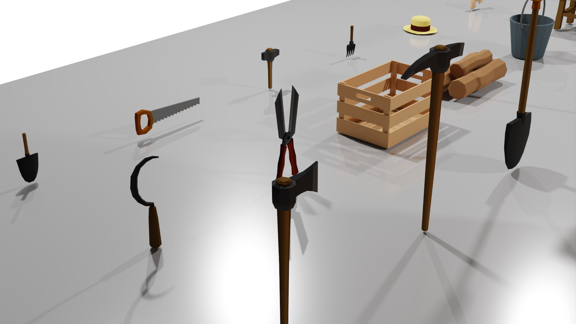 3D Low Poly Farm Assets - TurboSquid 2032876