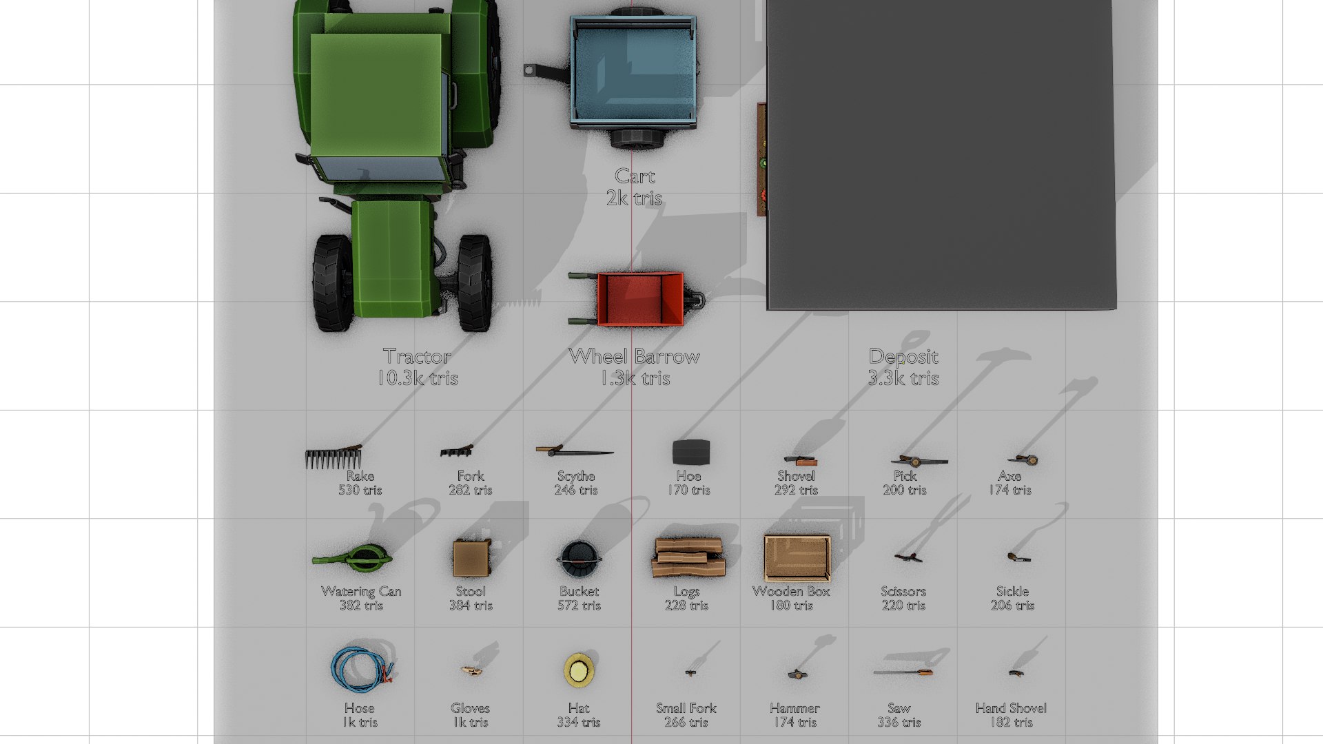 3D Low Poly Farm Assets - TurboSquid 2032876