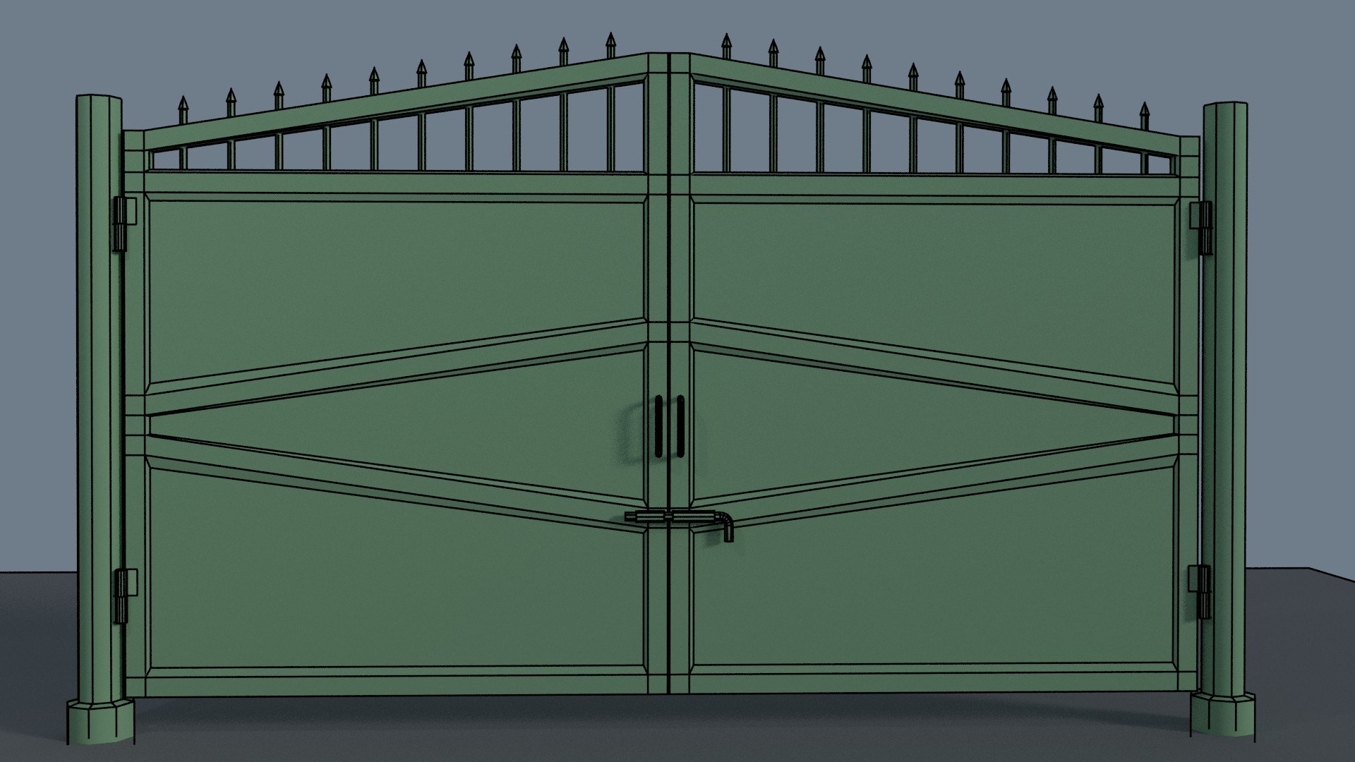 Metal Gate 3D Model - TurboSquid 1406573