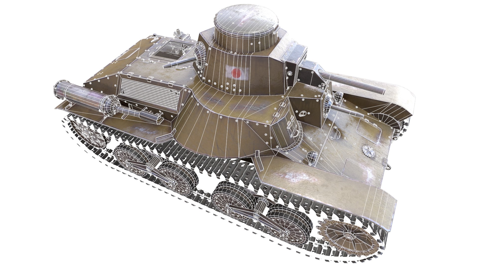Japanese Tank Type 95 Ha Go Model - TurboSquid 1931547