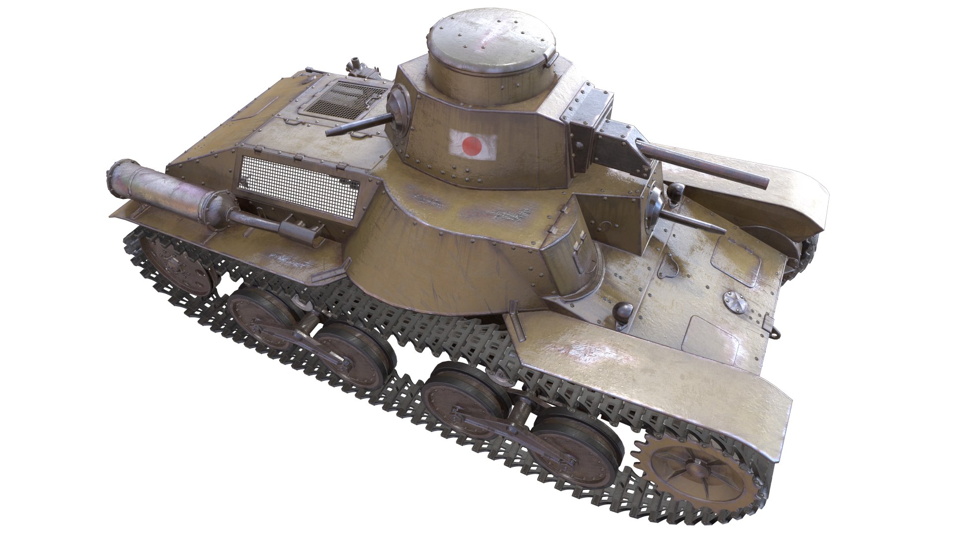 Japanese Tank Type 95 Ha Go Model - TurboSquid 1931547
