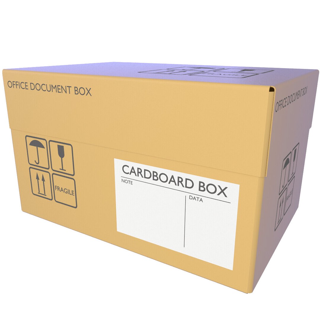 Office Cardboard Box 2 3D - TurboSquid 2096884
