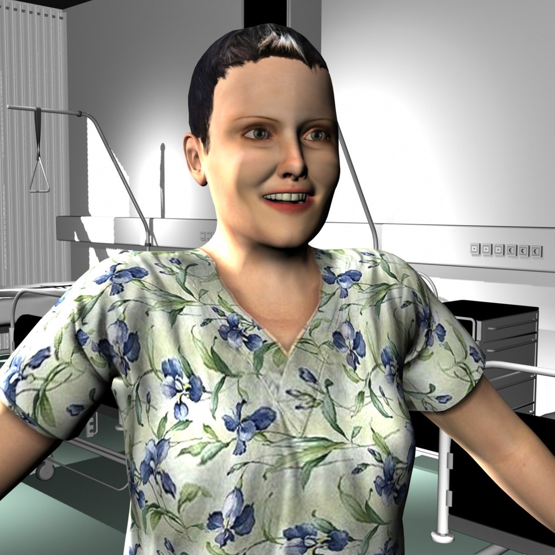 3d female medical staff model