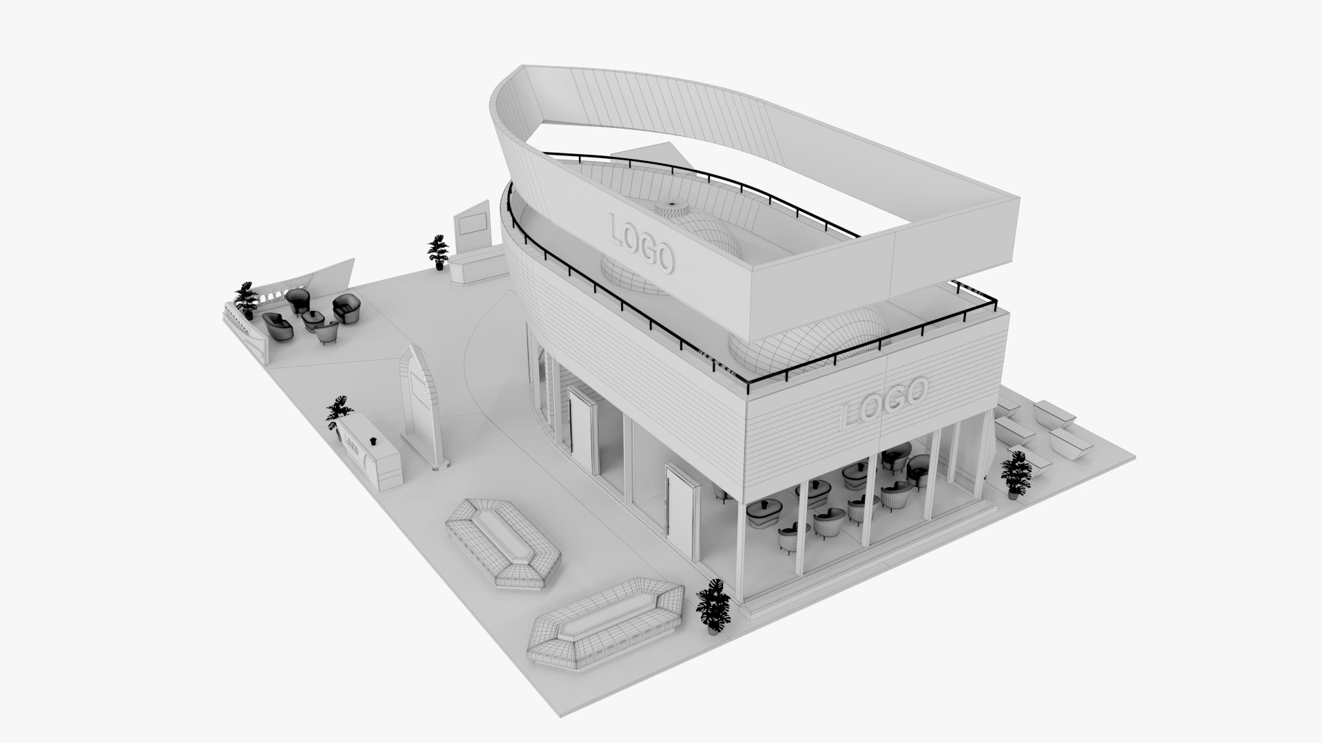 3D Exhibition Booth 20 X 25 Oil Ship G05 Model - TurboSquid 2333000