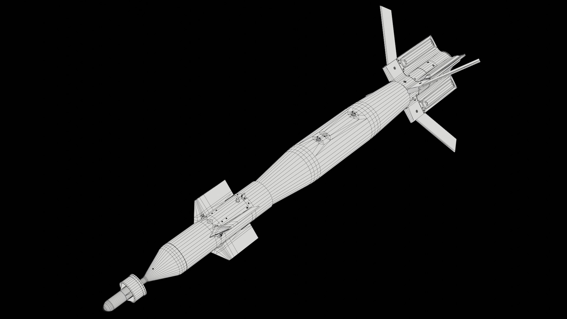 3D Paveway 2 Plus Laser Guided Bomb - TurboSquid 2389159