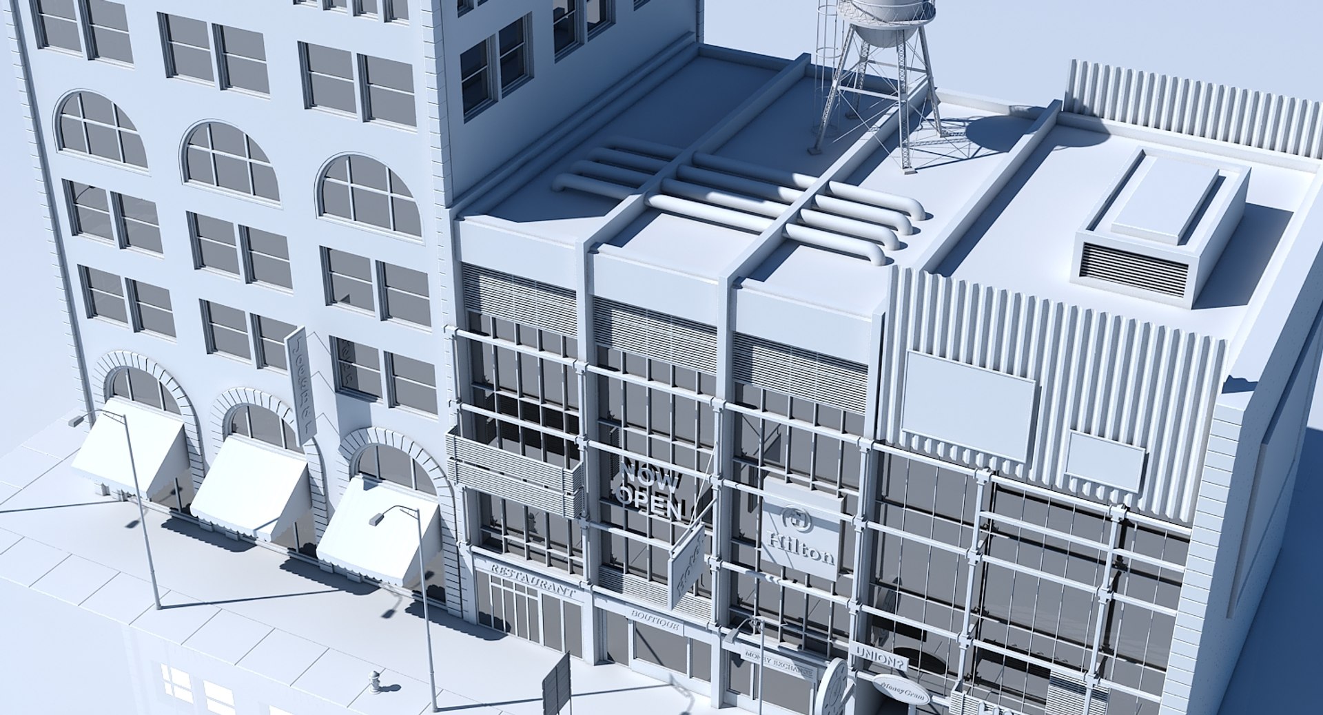 3D Tenement Building Facades Model - TurboSquid 1302951