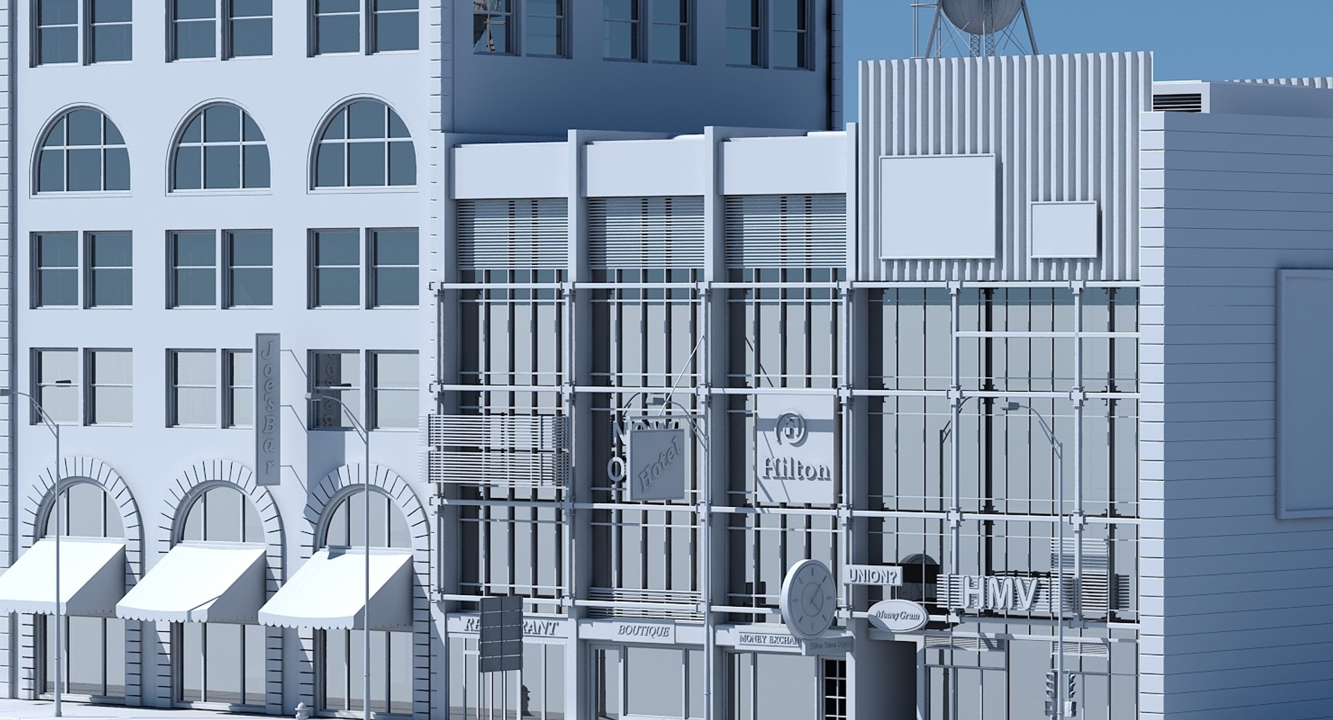 3D Tenement Building Facades Model - TurboSquid 1302951