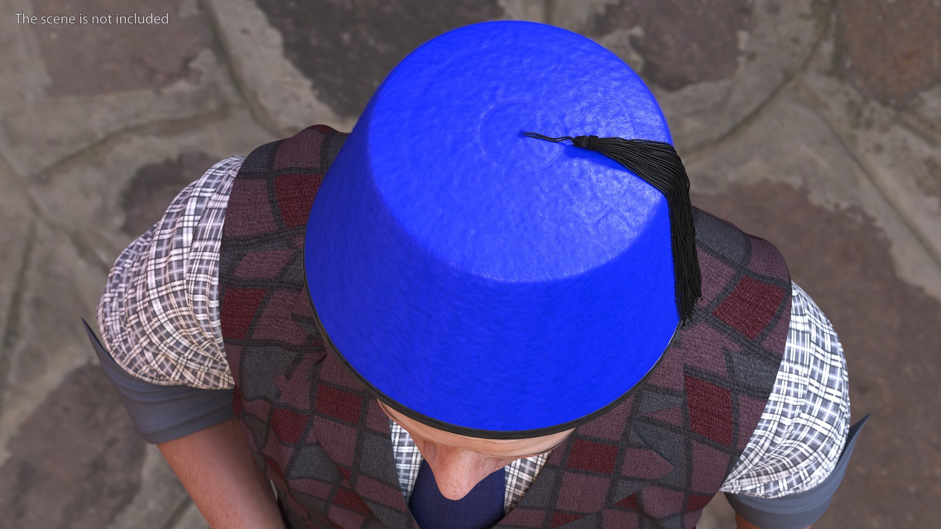 3D Traditional Arabic Blue Fez - TurboSquid 1681973