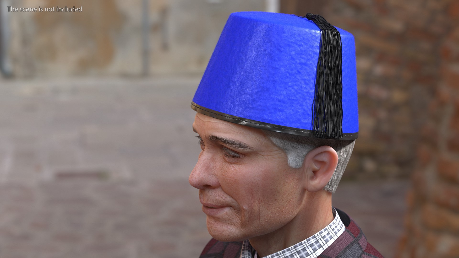 3D Traditional Arabic Blue Fez - TurboSquid 1681973
