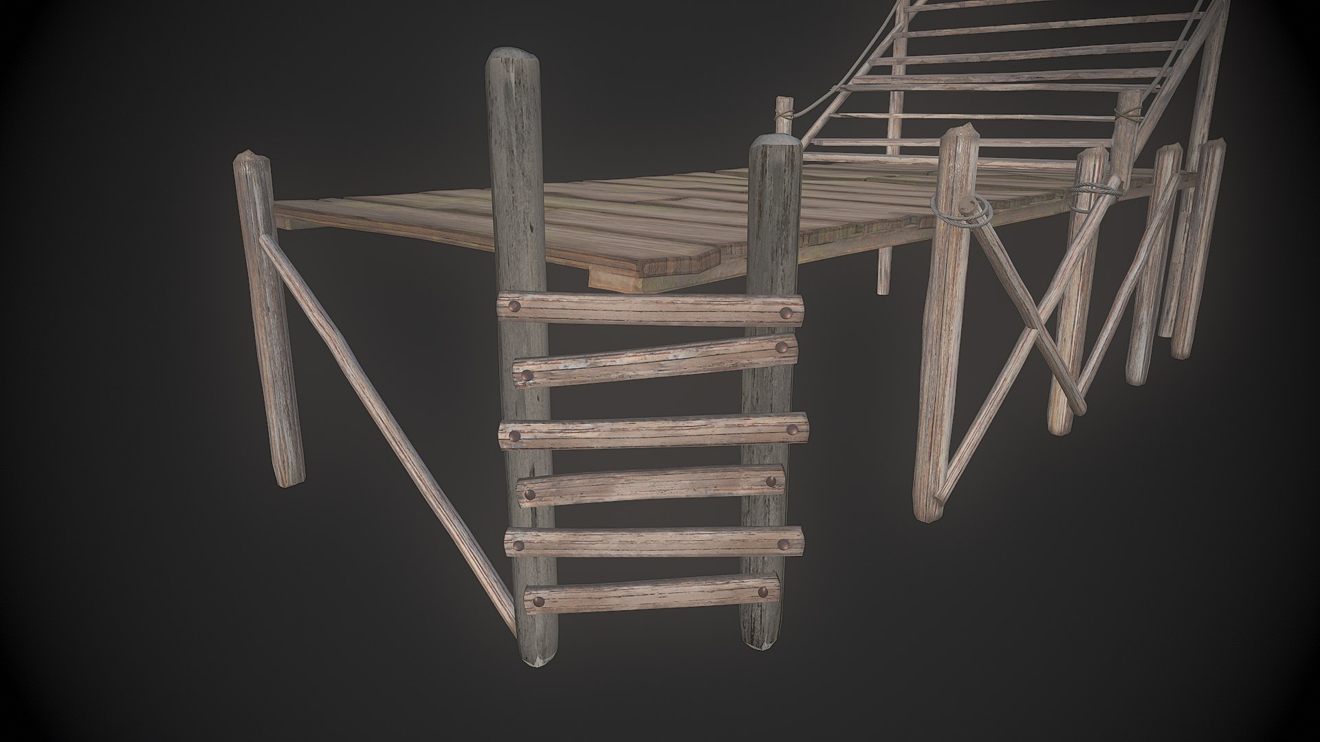 Old Wooden Dock Model - TurboSquid 2193766