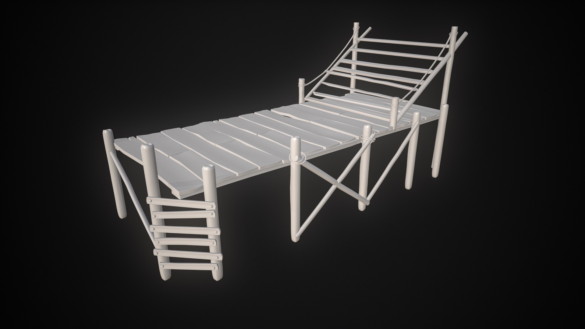 Old Wooden Dock Model - TurboSquid 2193766
