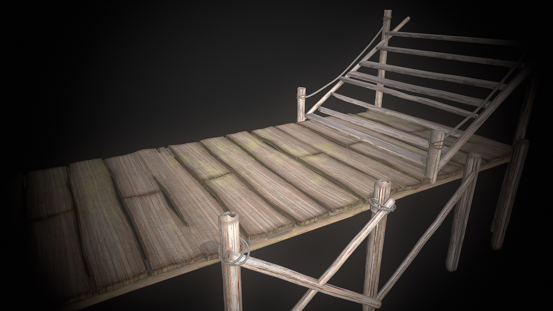 Old Wooden Dock Model - TurboSquid 2193766