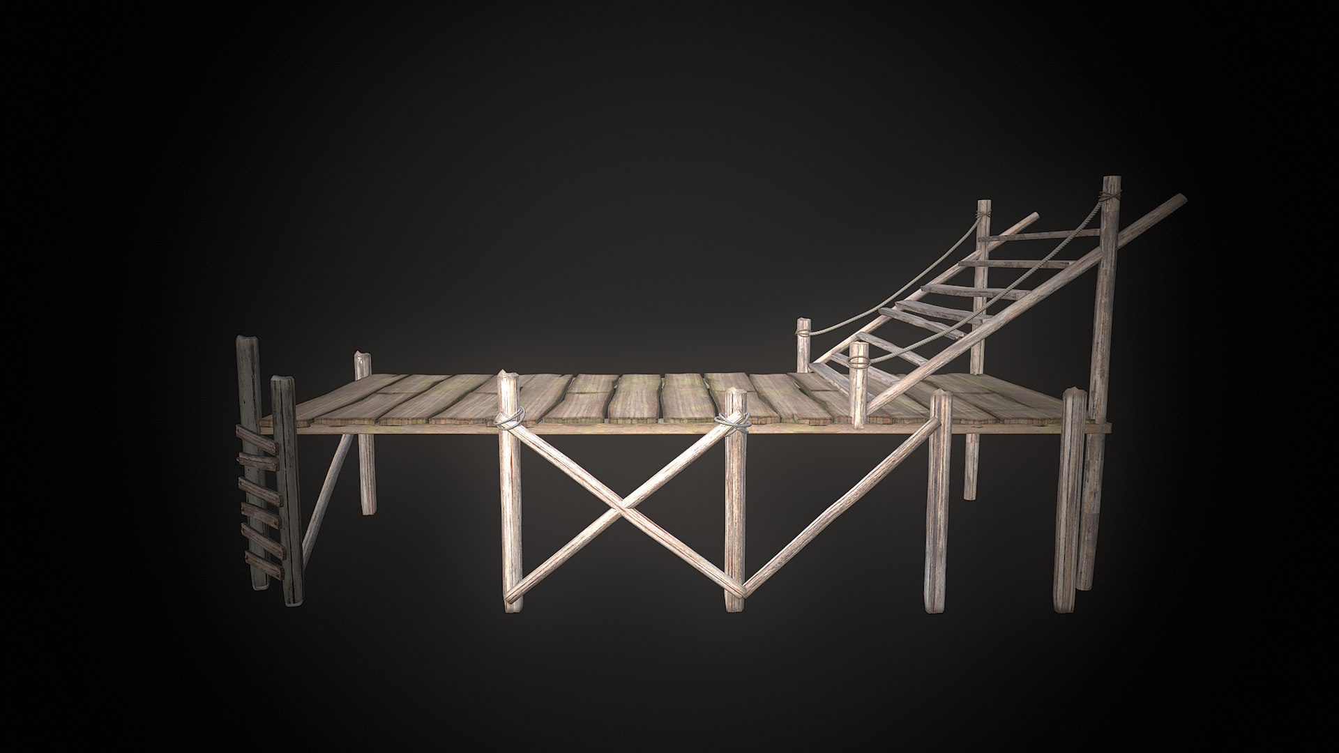 Old Wooden Dock Model - TurboSquid 2193766