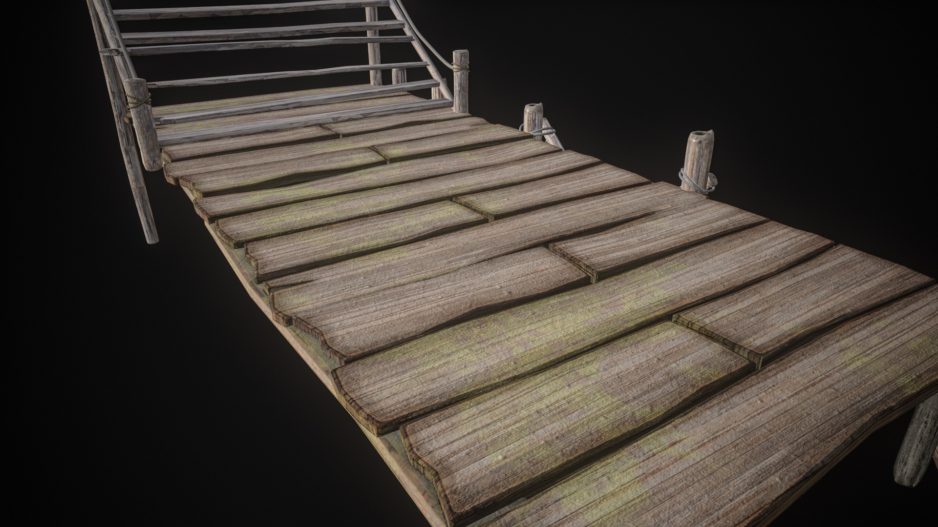 Old Wooden Dock Model - TurboSquid 2193766