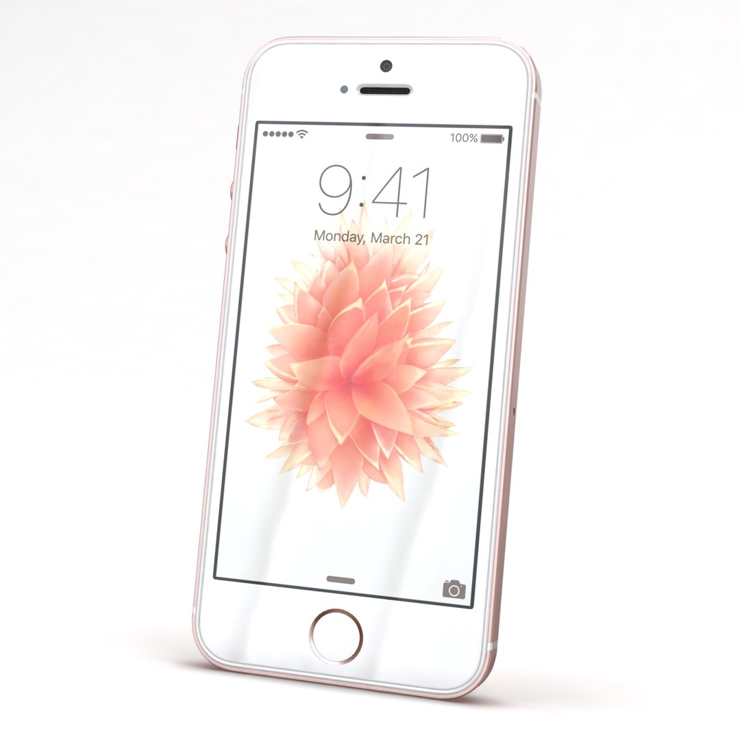 apple iphone se rose 3d model
