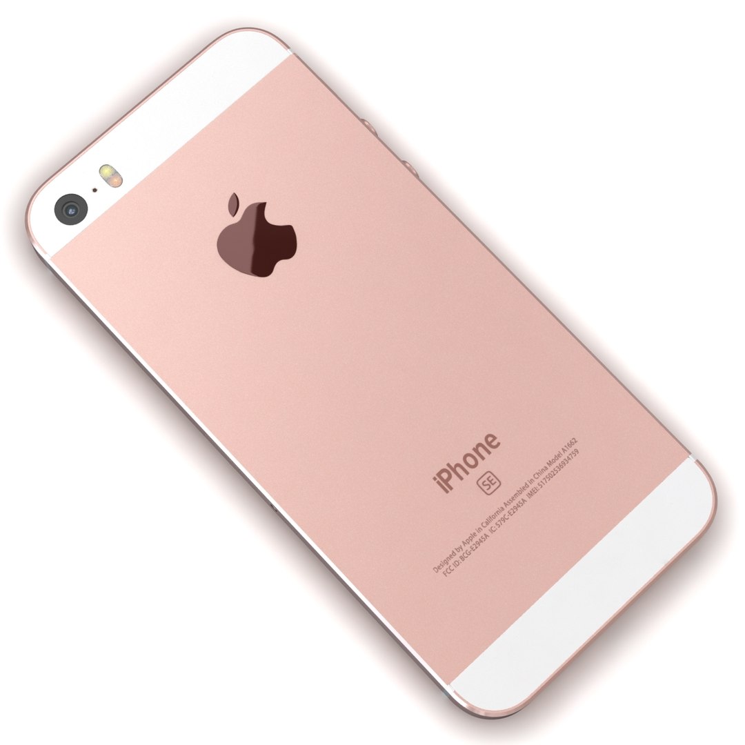 apple iphone se rose 3d model