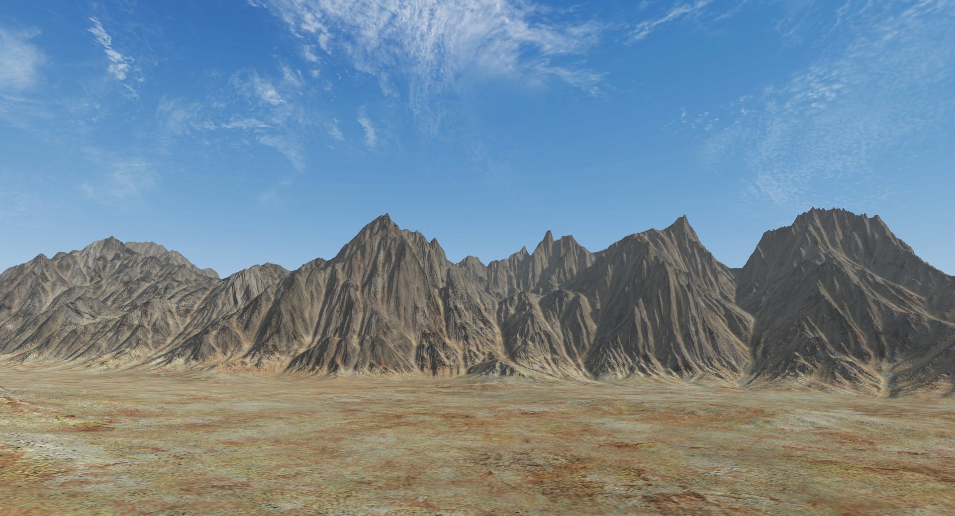 Mountain Range Valley 3D Model - TurboSquid 1238688