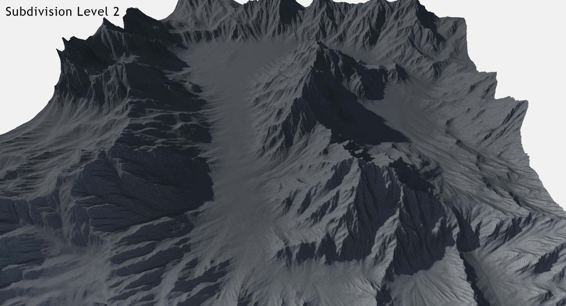 Mountain Range Valley 3D Model - TurboSquid 1238688